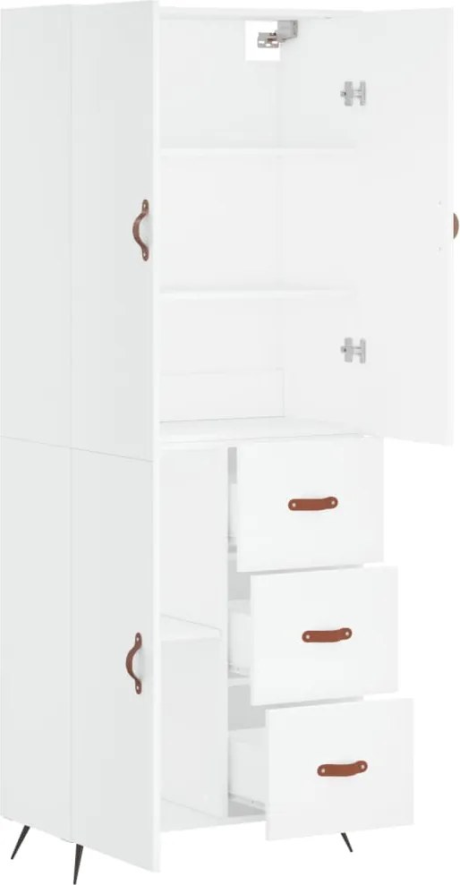 Skříň highboard bílá 69,5 x 34 x 180 cm kompozitní dřevo 3195875