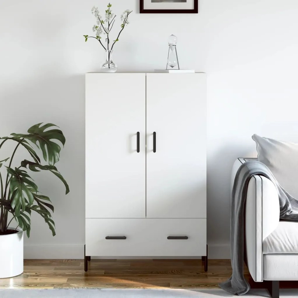 Skříň highboard bílá 69,5 x 31 x 115 cm kompozitní dřevo