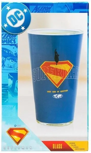 Sklenice Superman 440 ml Modrá