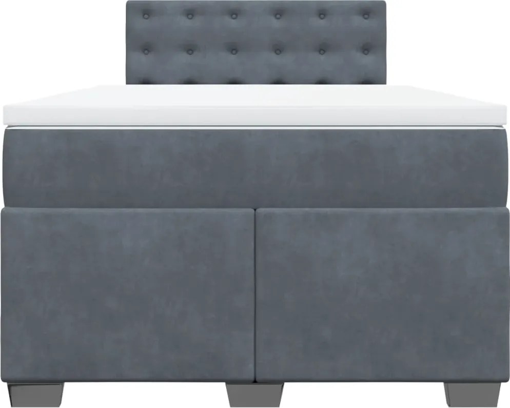 Box spring postel s matrací tmavě šedý 120x190 cm samet 3286271
