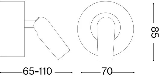 Ideal Lux - LED Nástěnné bodové svítidlo BEAN LED/3W/230V CRI 90 černá