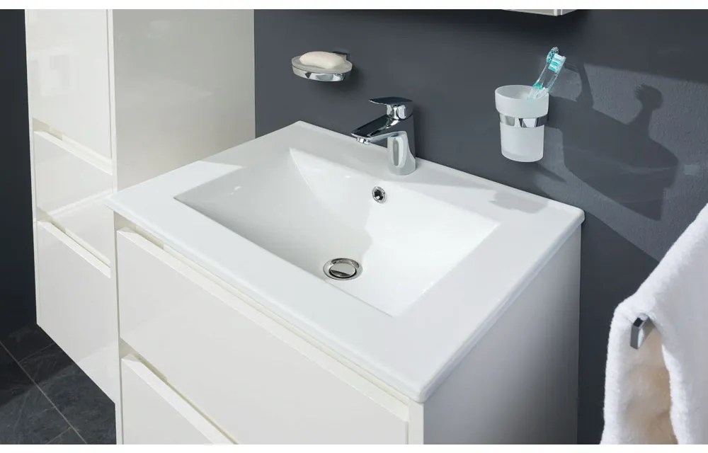 Mereo Opto koupelnová skříňka s keramickým umyvadlem 61 cm černá CN940