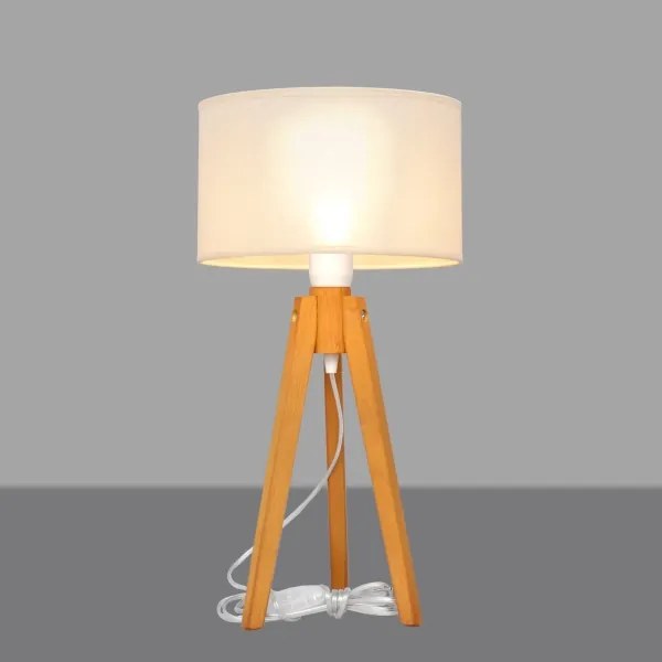 Stolní lampa ALBA 1xE27/15W/230V krémová/dub