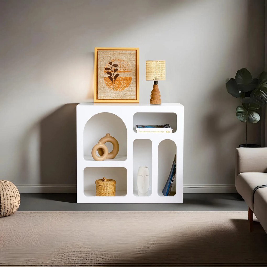 Kalune design Konzolový stolek LESA bílý