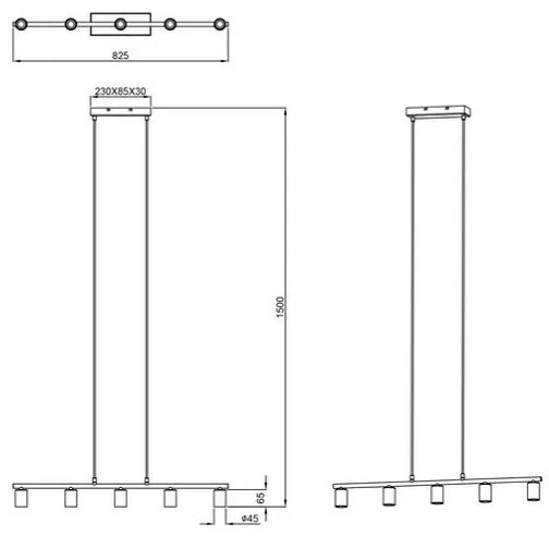 Reality - Lustr na lanku VANNES 5xE27/40W/230V