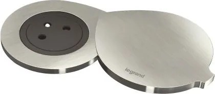 Vestavná zásuvka Legrand Incara Disq 60 1x230V černá s kovovým krytem 654723