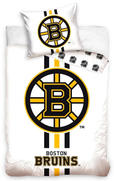 Tip Trade Povlečení NHL Boston Bruins White 70x90, 140x200 cm