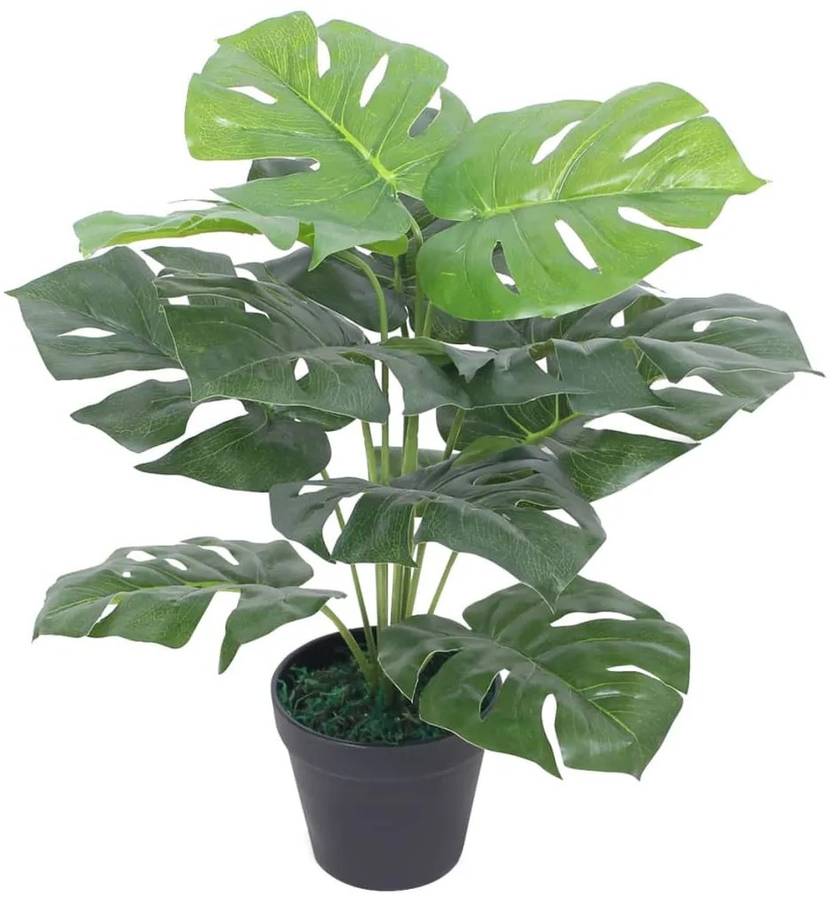 Umělá rostlina monstera s květináčem 45 cm zelený 244434