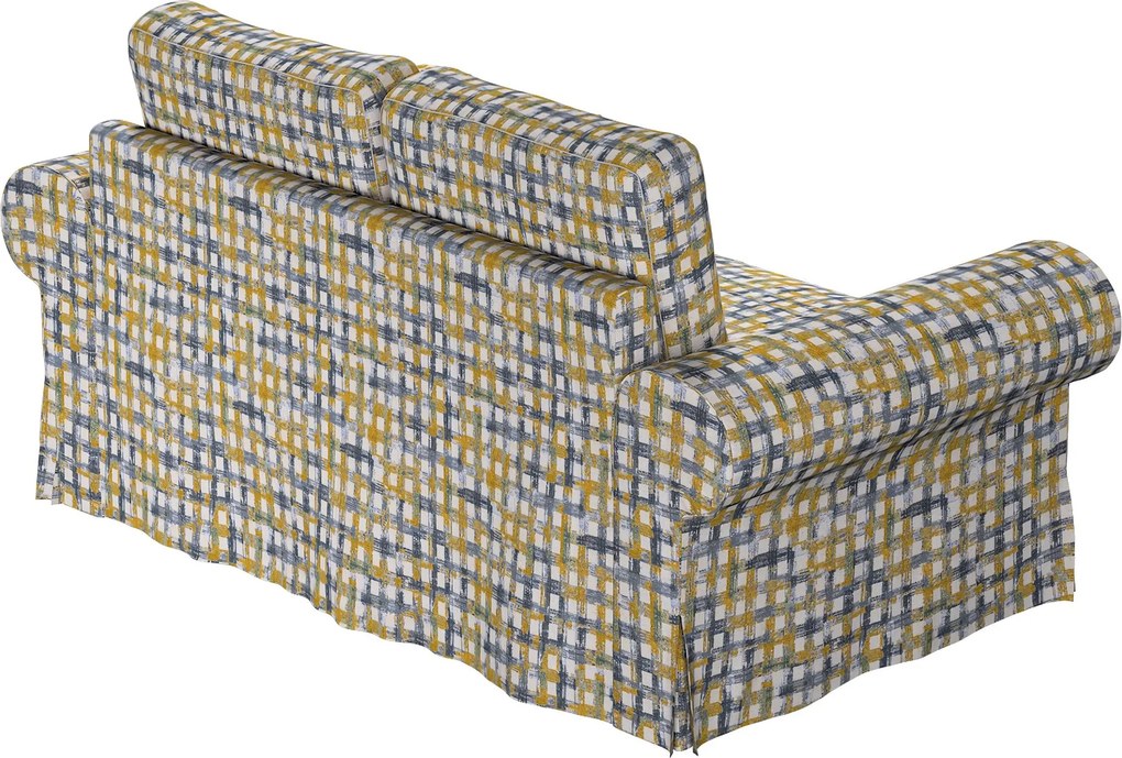 Potah na pohovku IKEA Backabro 2-místná, rozkládací barva modrá látka pletený vzor, vzorované