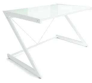 Kancelářský stůl Zoom 152x76 cm, bílá/bílá