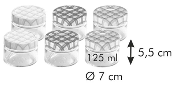 TESCOMA Zavařovací sklenice TESCOMA DELLA CASA 125 ml, 6 ks