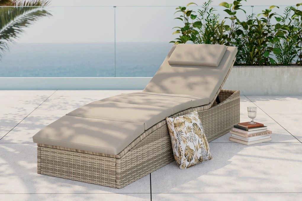 XXXLutz ZAHRADNÍ LEHÁTKO kov, plast, textil Ambia Garden - Online Only zahradní nábytek - 002014027701