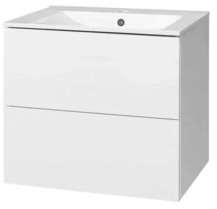 Mereo, Aira, kúpeľňová skrinka s keramickým umývadlom 61 cm, bílá CN710