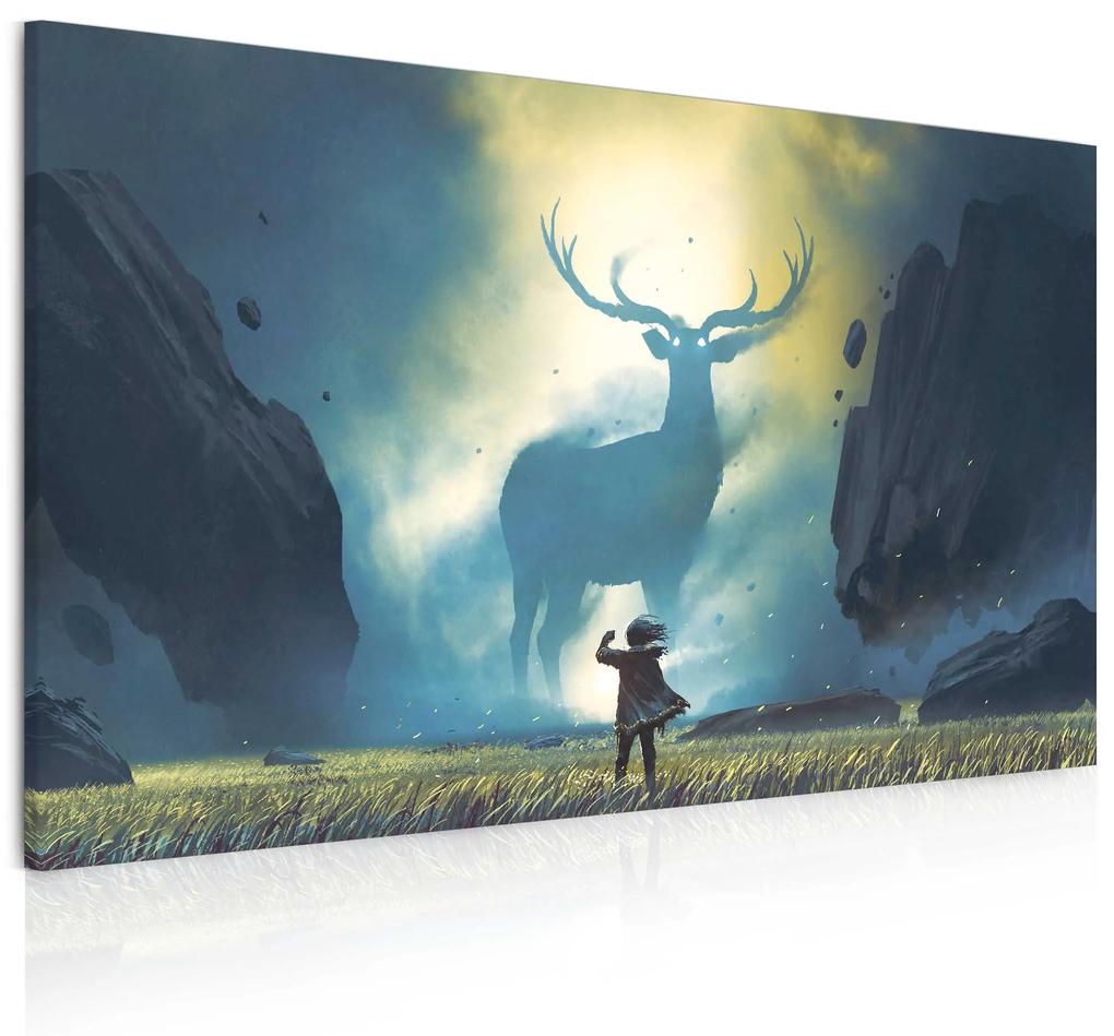 Malvis ® Obraz - majestátní jelen Velikost (šířka x výška): 75x50 cm