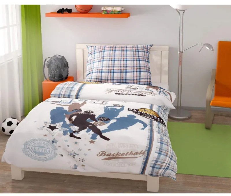 Ložní povlečení pro mladé 140x200, 70x90cm Basket Kvalitex 7320101282Z