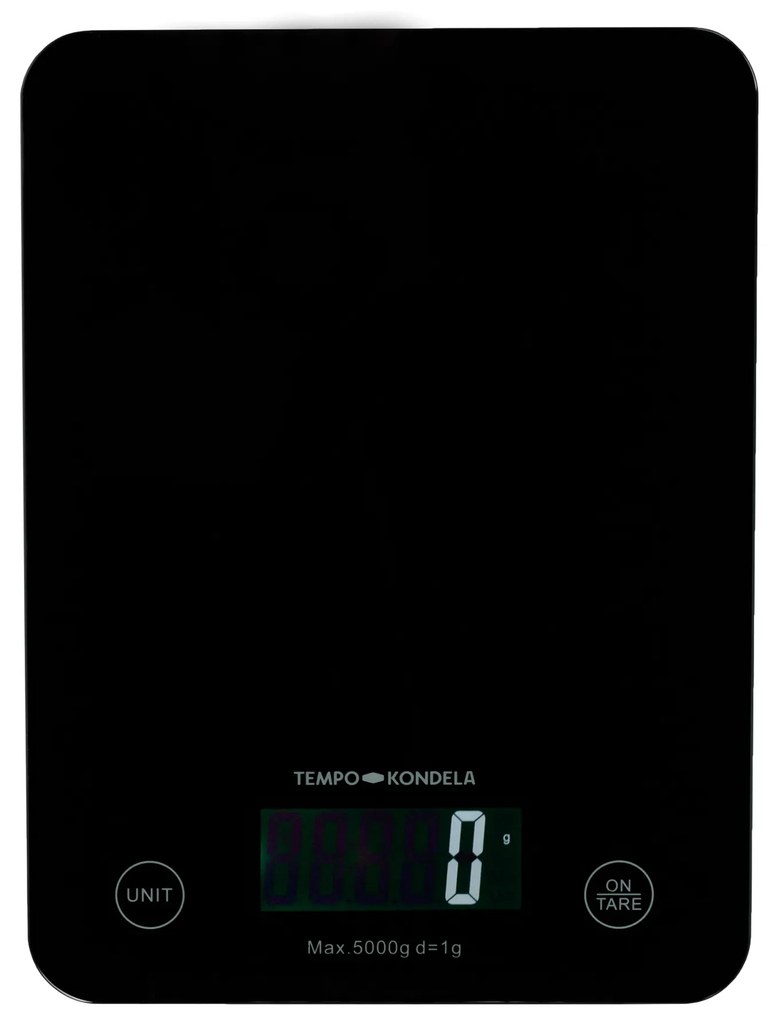 TEMPO-KONDELA HORTI, nutriční kuchyňská váha, černá, sklo