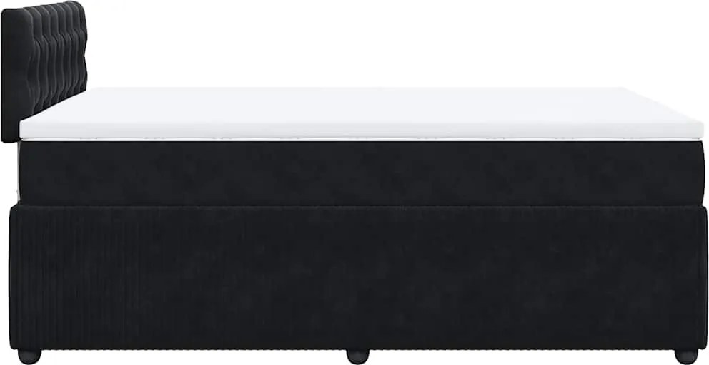 Box spring postel s matrací černá 120 x 190 cm samet 3289994