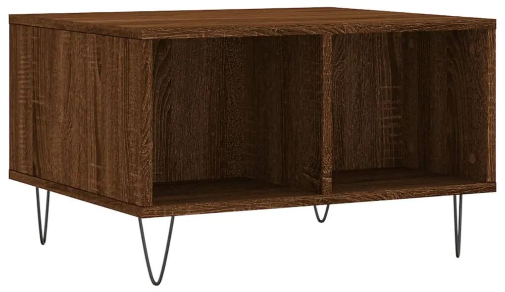 Konferenční stolek hnědý dub 60 x 50 x 36,5 cm kompozitní dřevo - Default Title