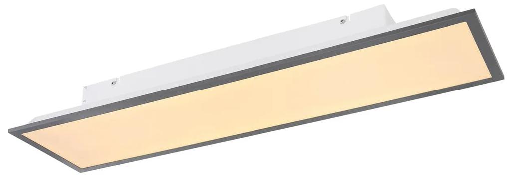 Stropní LED osvětlení DORO, 24W, teplá bílá, hranaté, grafitované Globo DORO 416080D4