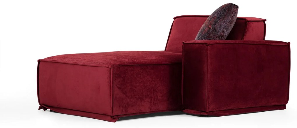 Designová rohová sedačka Valtina bordó - levá