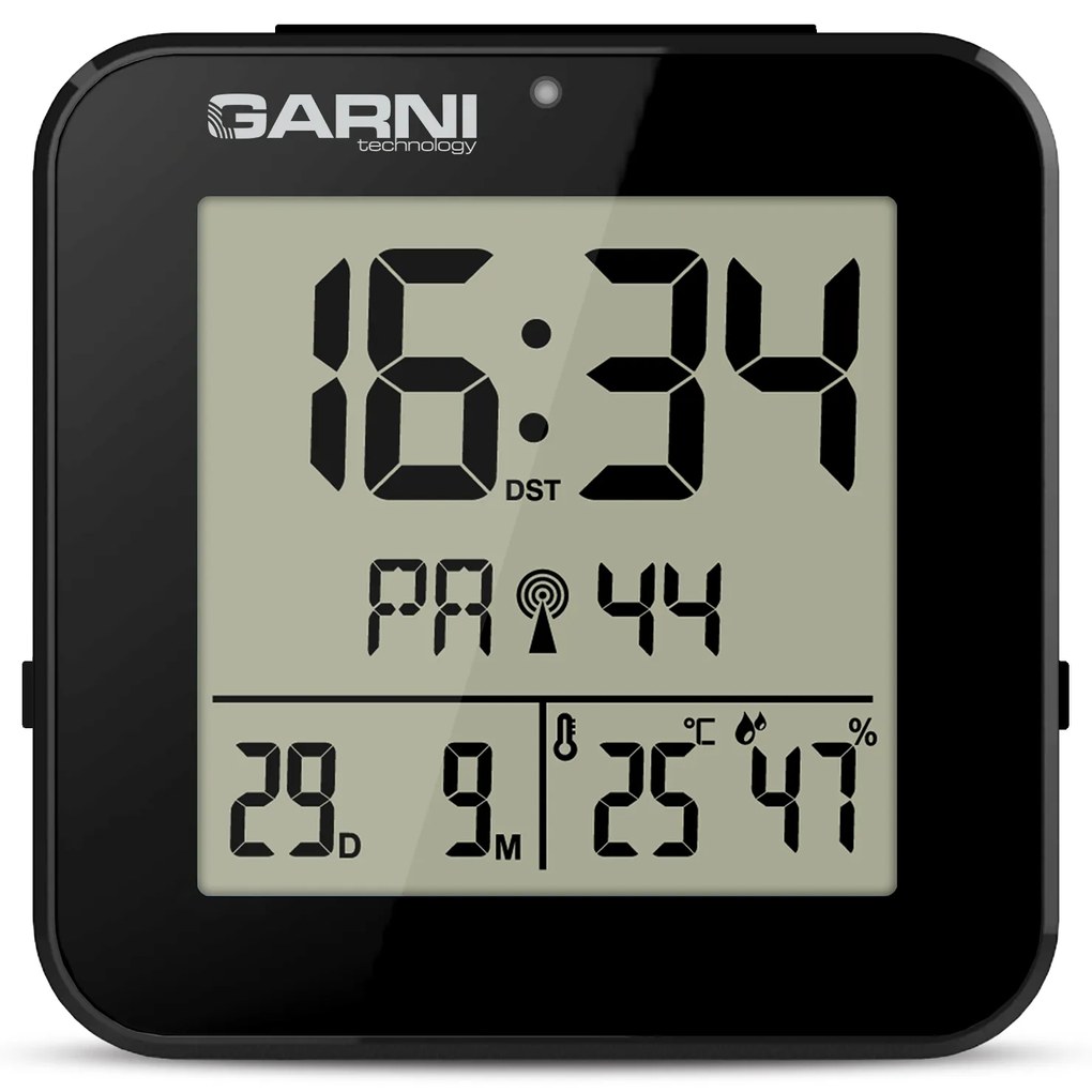 GARNI technology Digitální budík s měřením vnitřní teploty a rel. vlhkosti GARNI 138B