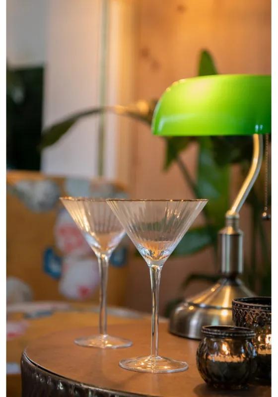Sklenice na Martini s vroubkováním a zlatou linkou Arenda – 250 ml