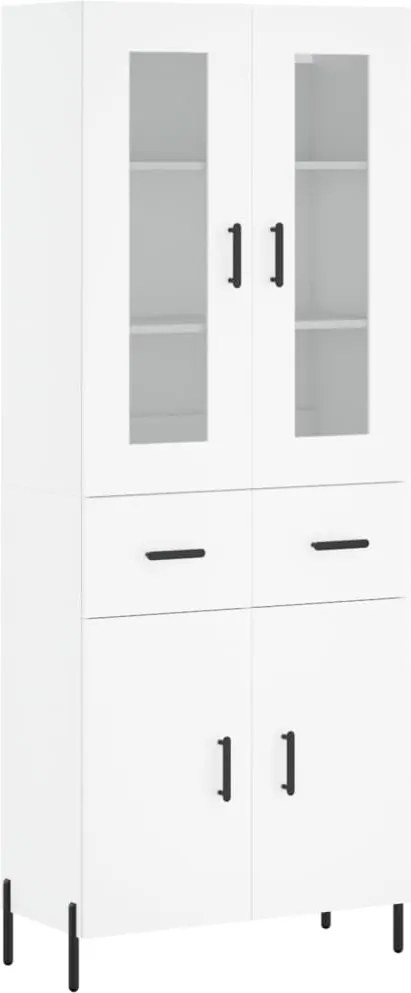 Skříň highboard bílá 69,5 x 34 x 180 cm kompozitní dřevo 3198537