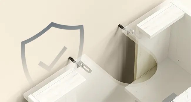 Skříňka pod umyvadlo Ronja 60 cm rustikální bílá