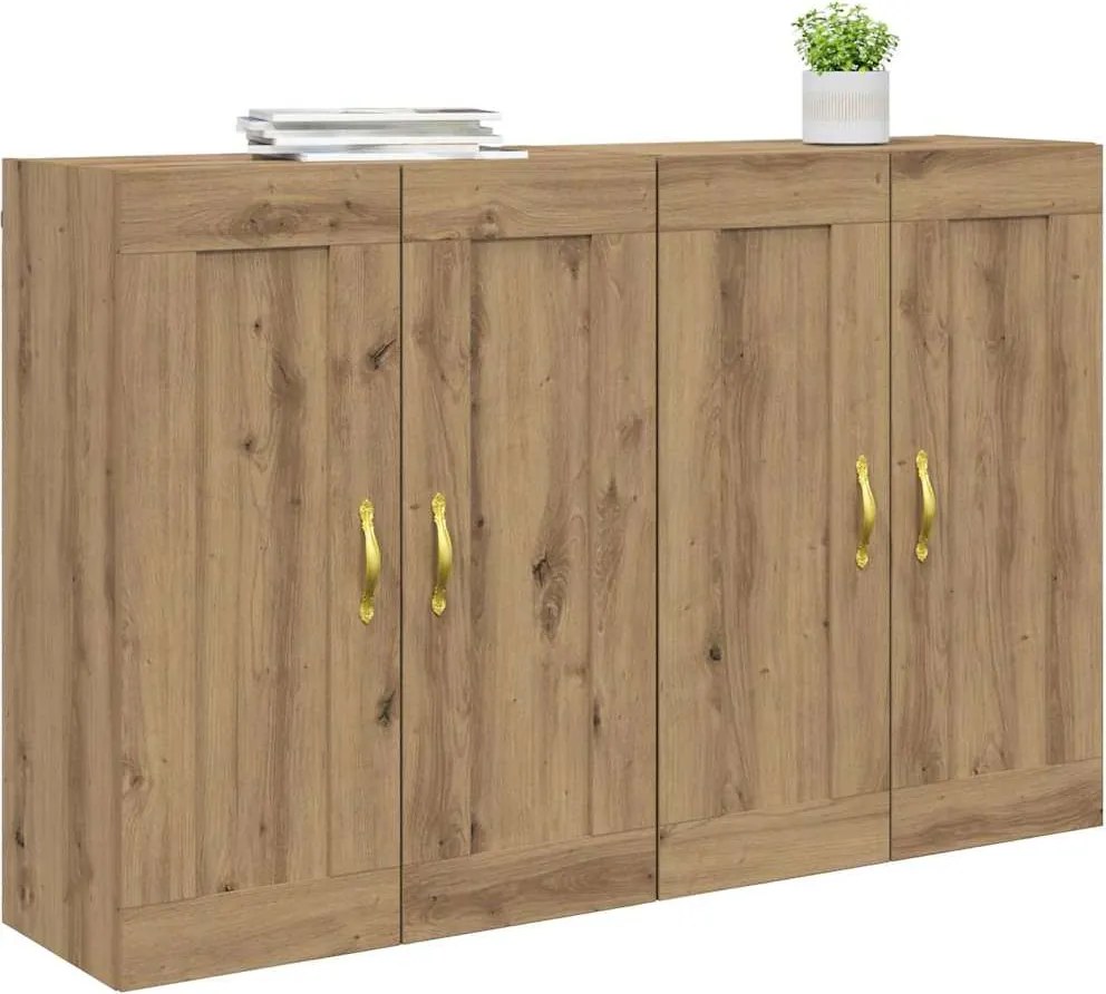 Nástěnná skříň 2 ks Artisanový dub 69,5 x 34 x 90 cm 3402690