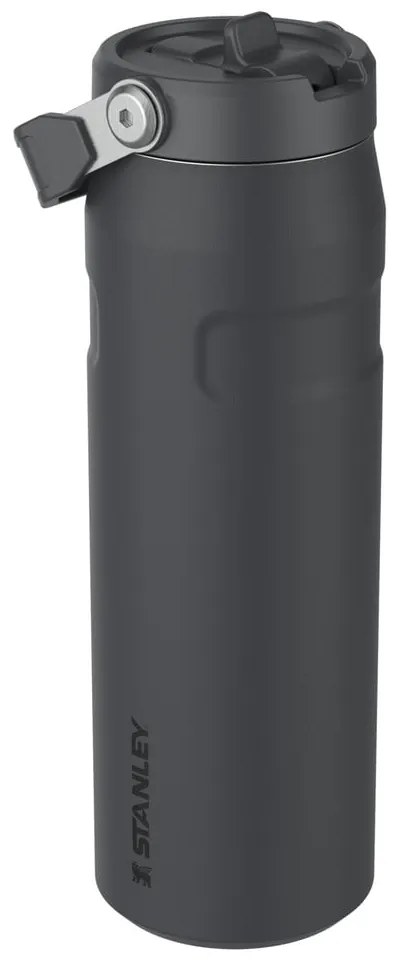 Černá termoska 700 ml The IceFlow™ Bottle Flip Straw 2.0 Black – Stanley