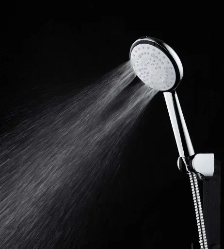 Deante Neo Boro, sprchový sloup 65cm s držákem ruční sprchy a 6-funkční ruční hlavicí, chromová, NER_051K