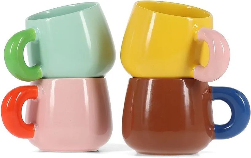 Světle modrý hrnek z kostního porcelánu 470 ml Coco – ONA