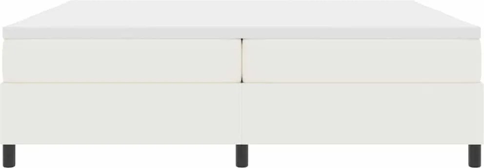 Postel s boxspringem Krémová a bílá 200 x 200 cm 3337484