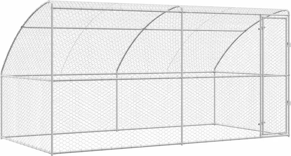 Psí kennel 2 ks Stříbrná 4 x 2 x 2 m Pozinkovaná ocel 3368336