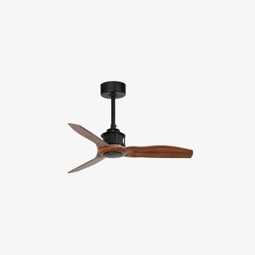 FARO 33425 JUST FAN XS, černá/dřevo, stropní ventilátor 81cm - FARO