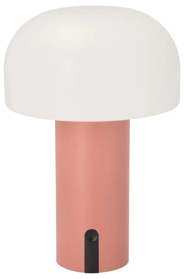 Bílá/růžová LED stolní lampa (výška 22,5 cm) Styles – Villa Collection