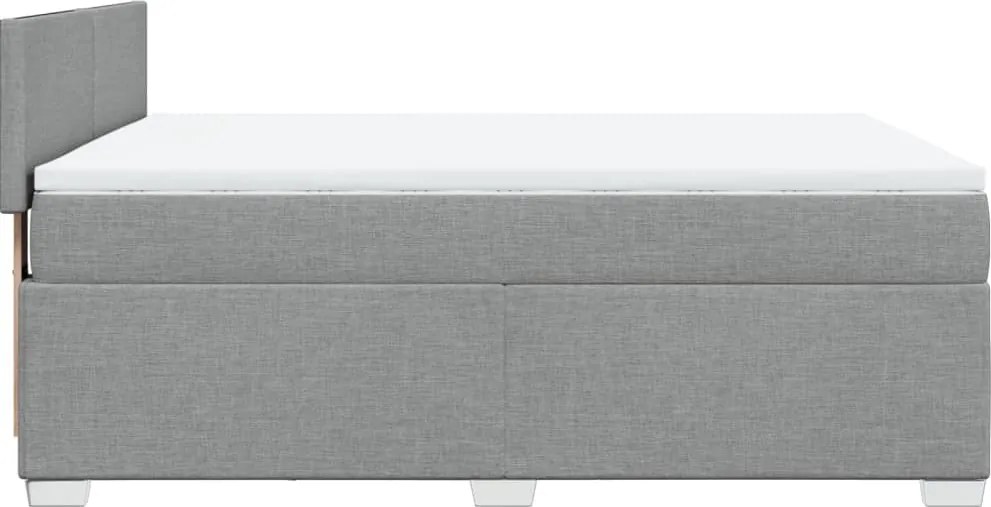 Box spring postel s matrací světle šedá 160 x 200 cm textil 3285932