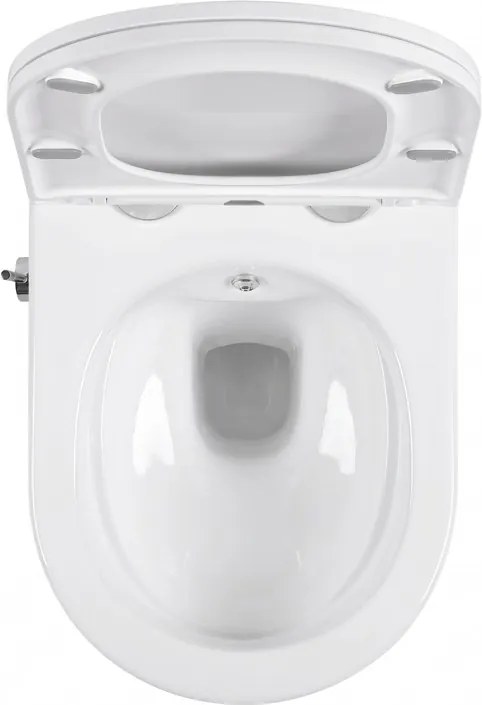 Erga Lily, závěsná WC mísa s funkcí bidetu + toaletní sedátko, bílá lesklá, ERG-V03-LILY-RIM-BID-WH