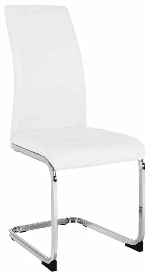 Kondela Jídelní židle, bílá/chrom, VATENA