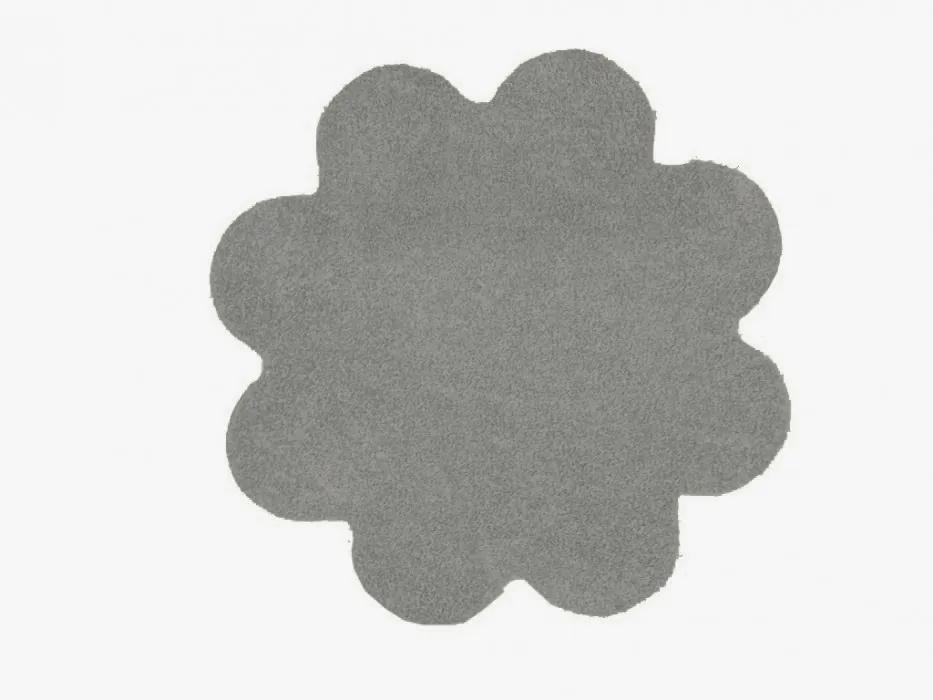 Vopi koberce Kusový koberec Color Shaggy světle šedý kytka - 120x120 cm