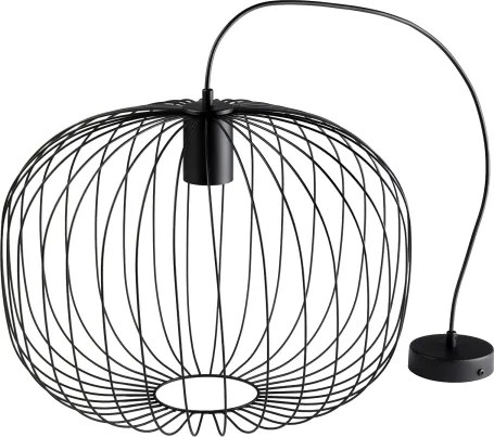Lustr na lanku OVELLA 1xE27/15W/230V pr. 46 cm černá