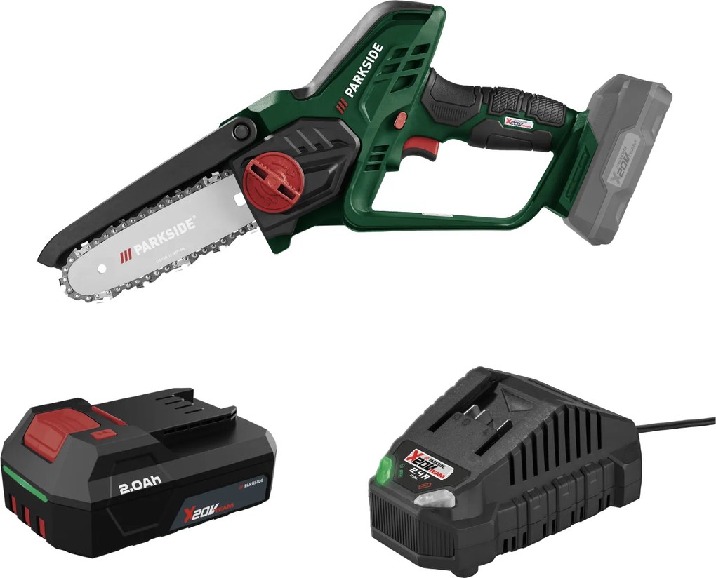 Parkside® Aku řetězová pila Paghs 20-Li C4, 2 Ah