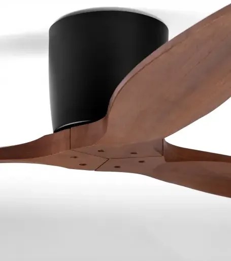 LED černo-dřevěné moderní stropní svítidlo Ninemia s dálkovým ovládáním