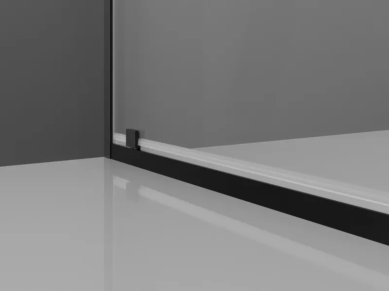 Mexen Exo, dvojité výklopné sprchové dveře, 110 cm, transparentní sklo, černá, 8182-110-000-70-00