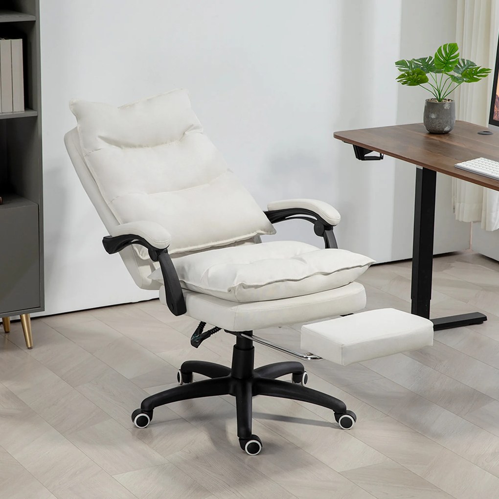 Kancelářská židle Vinsetto s 6bodovou masáží, ergonomická herní židle s funkcí polohování, výškově nastavitelná manažerská židle s podnožkou, nosnost…