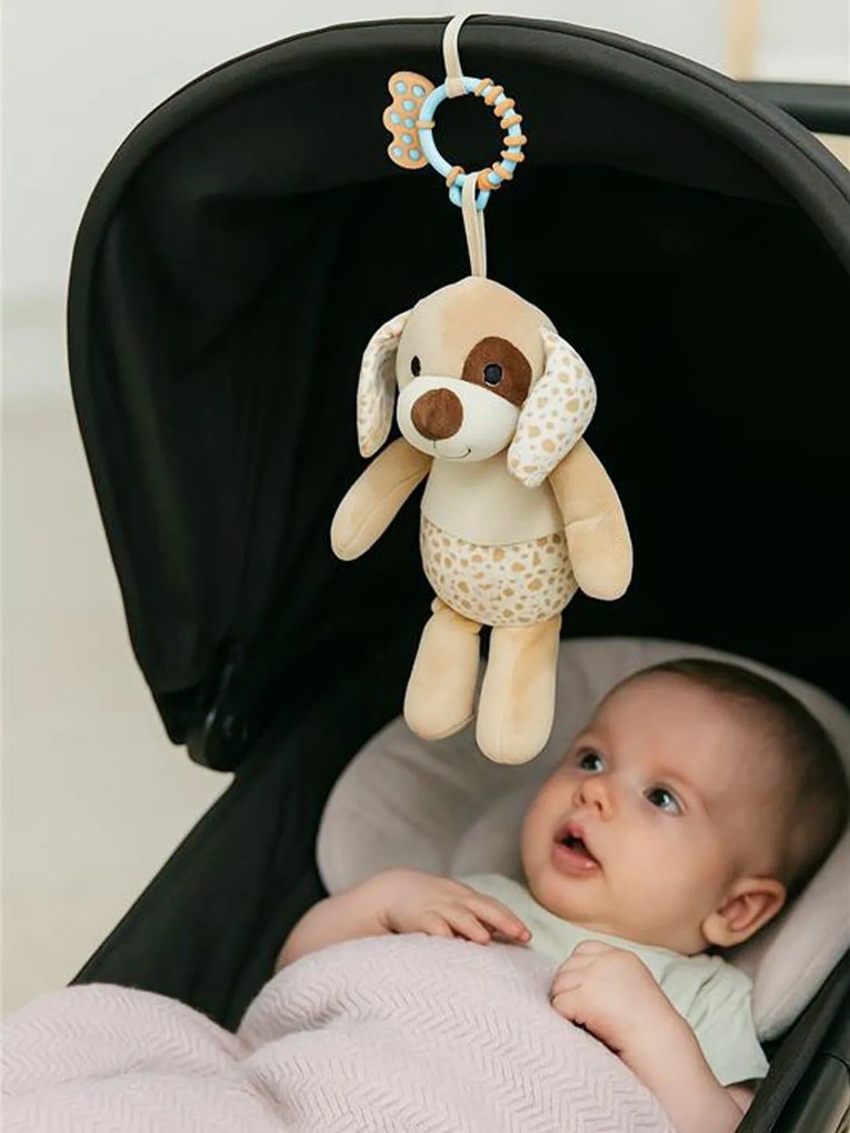 Plyšová hračka Baby Mix pejsek hnědý