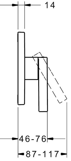 Ovládací panel k podomítkovému tělesu HANSA BLUEBOX - HANSALOFT hranatá 87629003