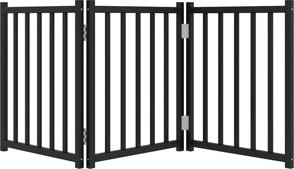 vidaXL Zábrana pro psy skládací 3 panely 150 cm masivní jedle [352276] Barva: Bílá