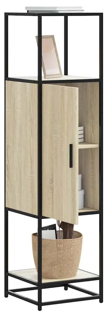 Skříň highboard dub sonoma 35,5x35x139 cm kompozit a kov
