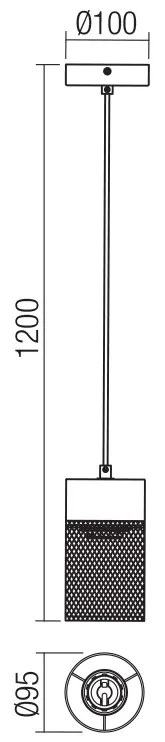 Smarter Závěsné svítidlo Stem, ø9,5cm